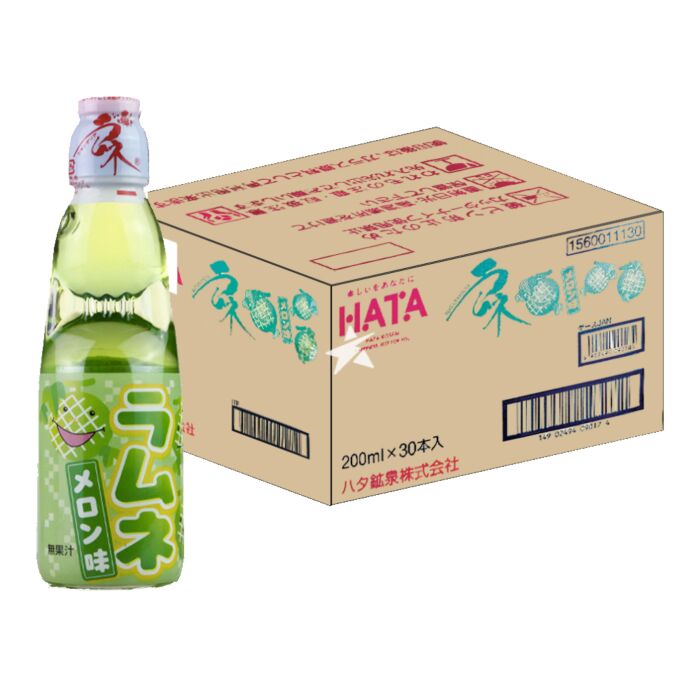 Hatakosen Ramune Soda - Melon Flavour 200ml (30 Bottles) | Starry Mart Hatakosen Ramune Soda - Melon Flavour 200ml (30 Bottles) | Starry Mart