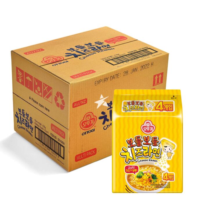 Ottogi Cheese Ramen (Bodul Bodul Ramyun) 111g (Pack of 32) | Starry Mart
